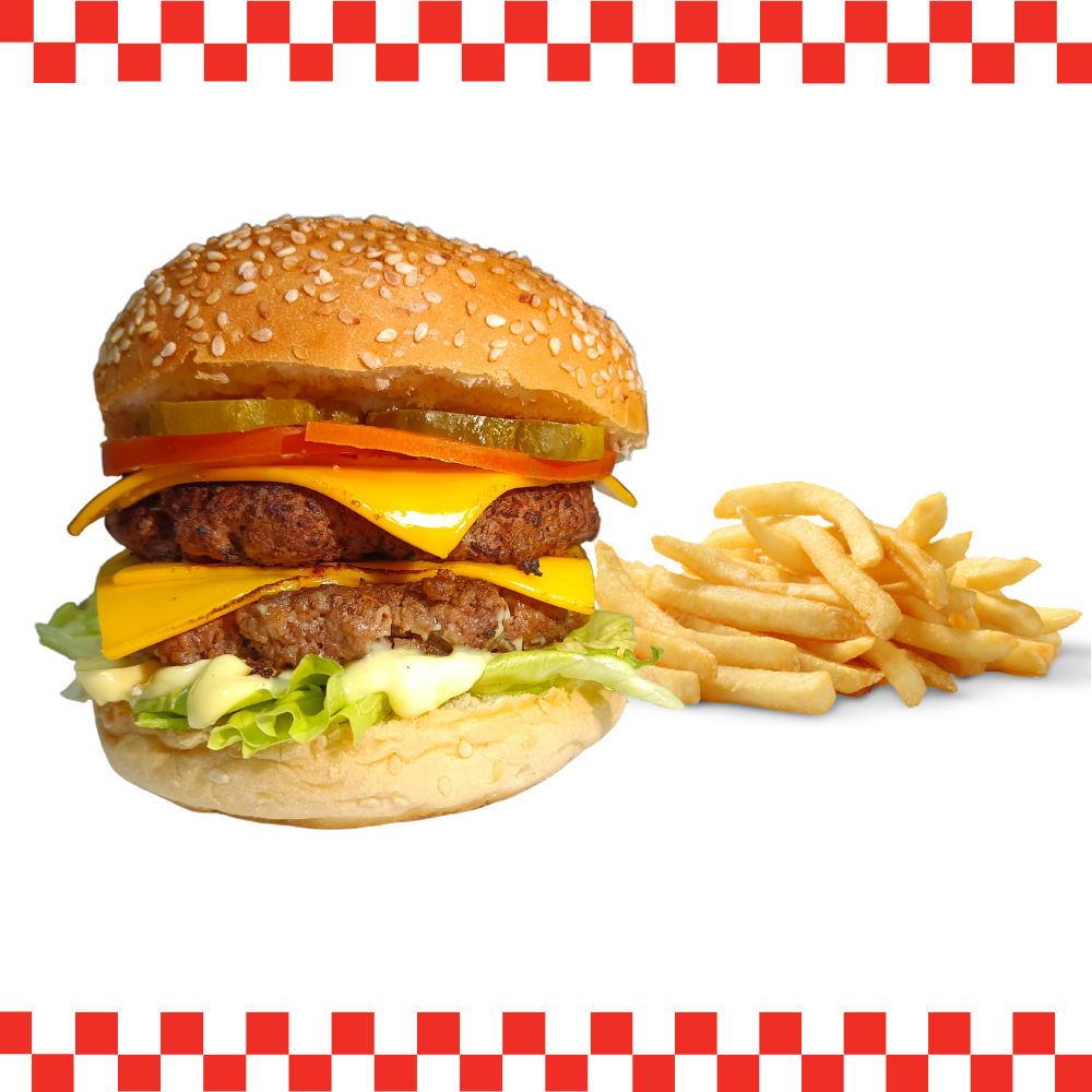 Double Cheese Burger Meal – YumBurger